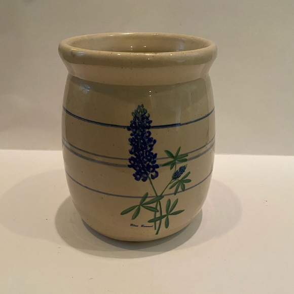 Accents | Texas Bluebonnet Flower Pottery Crock Vase 6 Tall | Poshmark